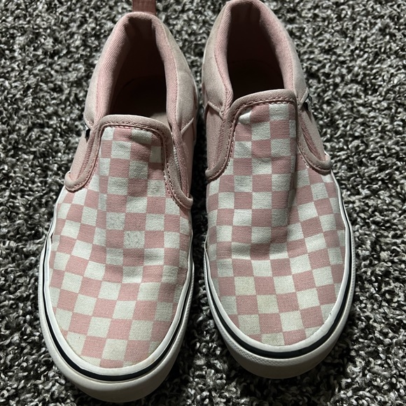 Vans | Shoes | Girls Pink Checkered Vans Sz 3 Youth | Poshmark